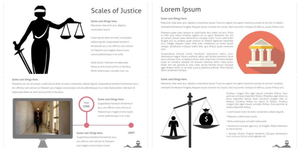 Scales Of Justice PowerPoint template - FREE!