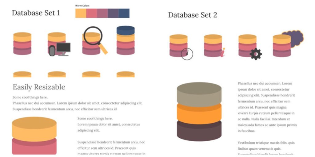 Database Shapes PowerPoint template - FREE!