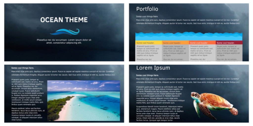 Ocean PowerPoint template - FREE!